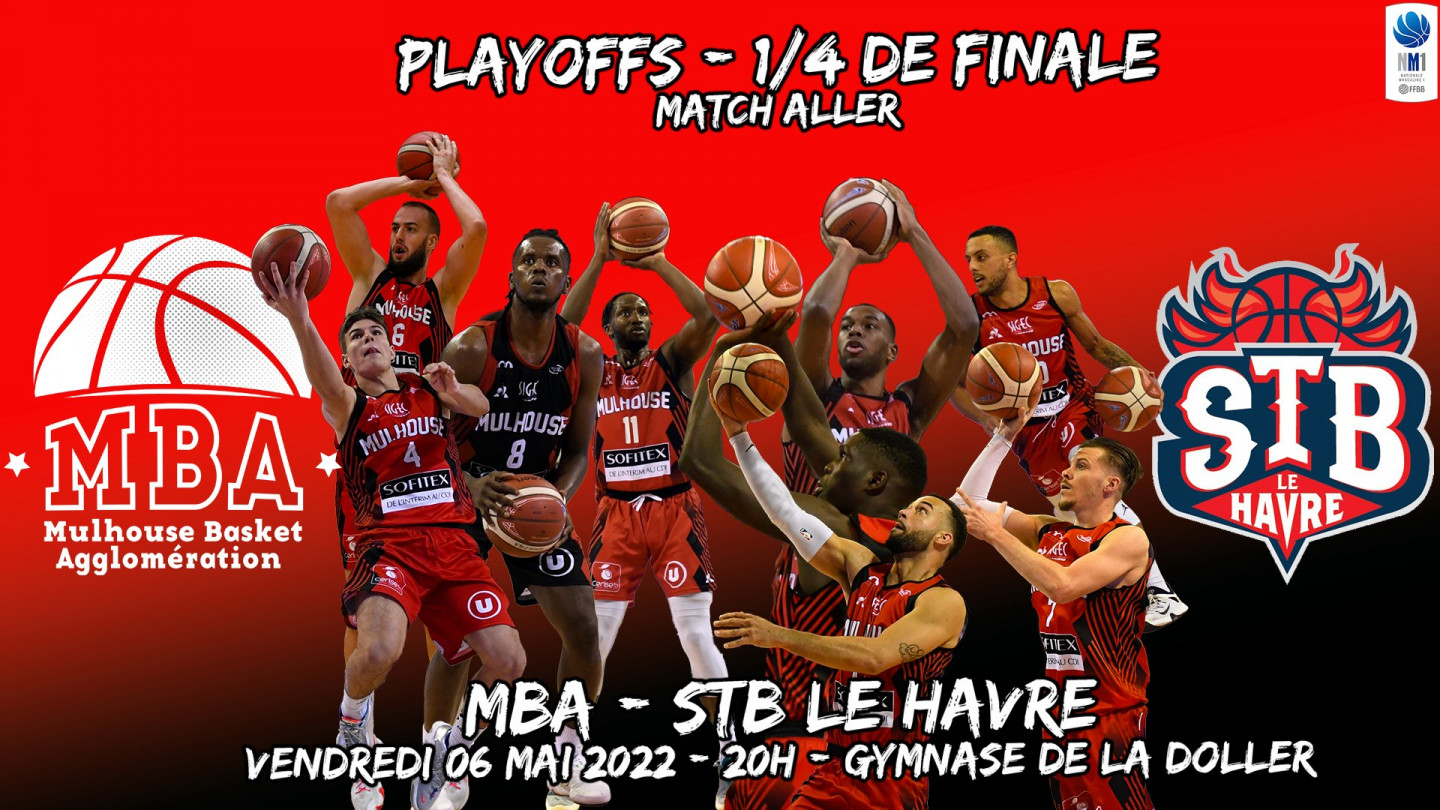 1/4 de Finale des PlayOffs : MBA - STB LE HAVRE Live