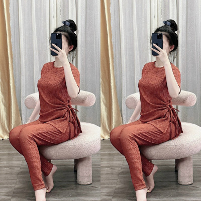 Set thun xốp rút eo